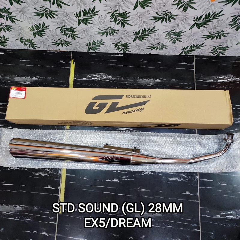 (STD SOUND) (GL RACING) 28MM STANDARD SOUND RACING EXHAUST HONDA EX5 ...