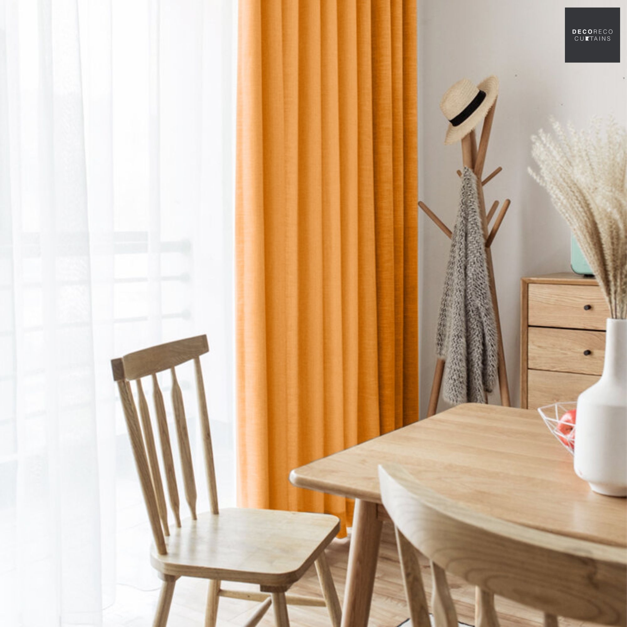 NEXUS Langsir 80% Blackout Warna Oren Anti Cakar Langair Tahan Lasak ...