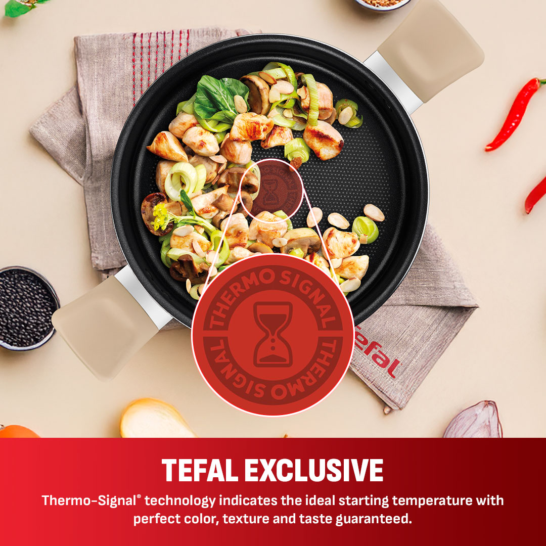 Tefal Cookware Blossom Stewpot 24cm w/lid (Non-stick Cookware, Titanium ...
