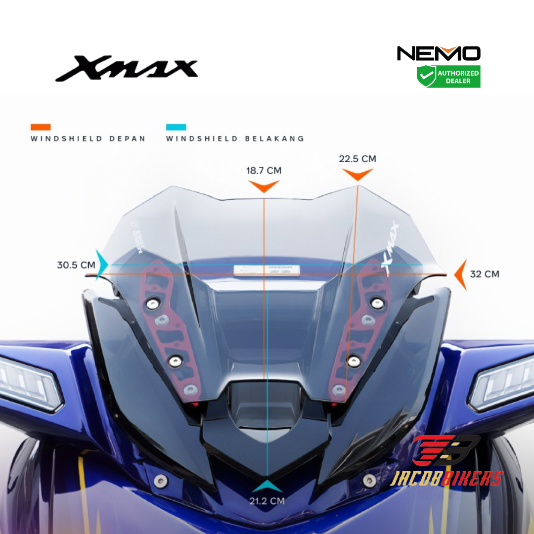 Yamaha XMAX V2 Connected NEMO Double Space Windshield Visor CNC ...