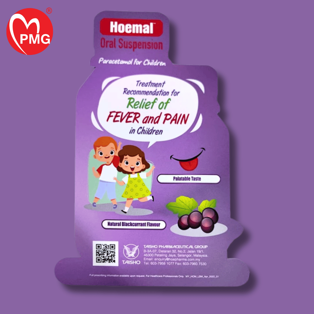 [PMG PHARMACY] Hoemal Paracetamol (250mg/5ml) Natural Blackcurrant 90ml ...