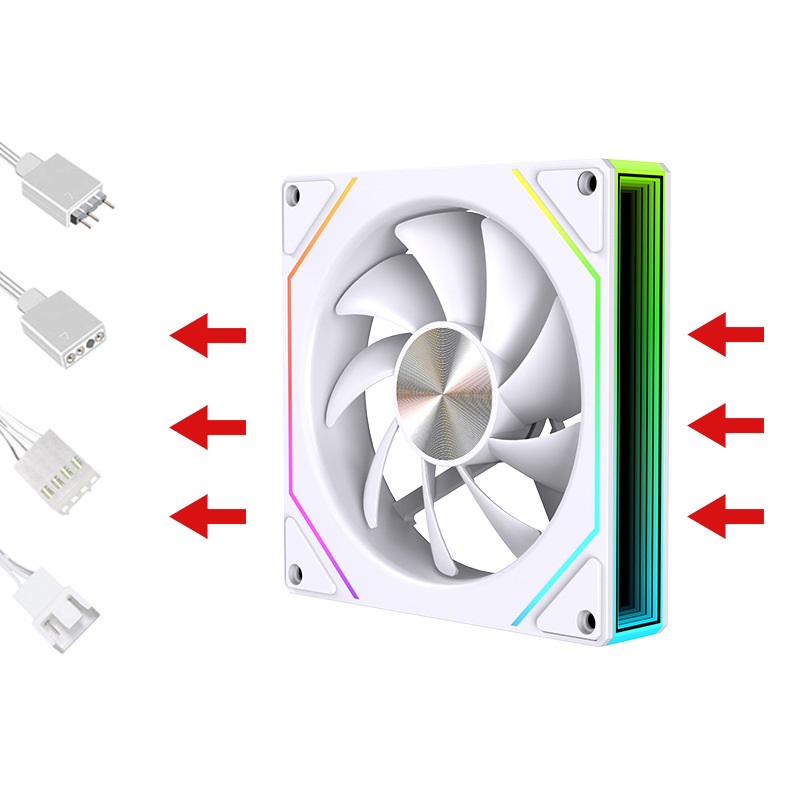 Pc Fan / Prism Gen 4RS Max / ARGB 3Pin / PWM 4Pin / 12CM / Black White ...