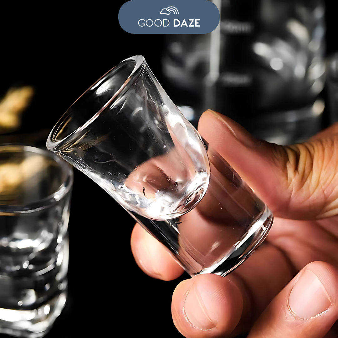 GOOD DAZE Tequila Shot Glass Thick Base set liquor shot glass bar glass ...