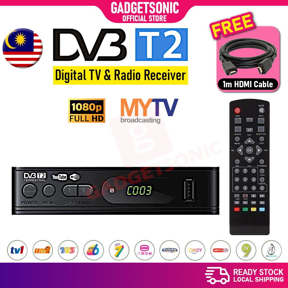 Dekoder MYTV Decoder DVB T2 Myfreeview HDTV Digital TV Receiver DVBT2 ...