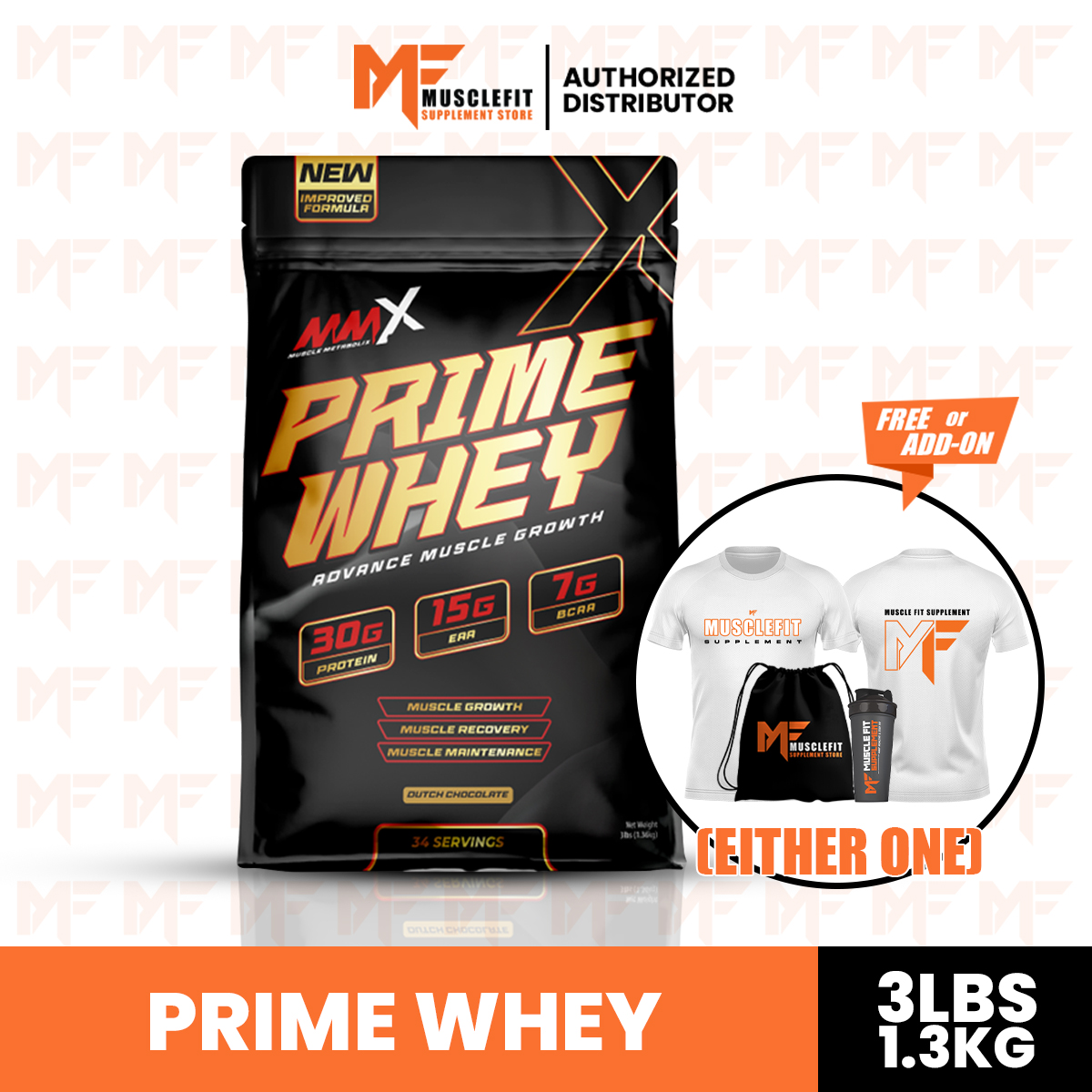MMX Prime Whey Protein 3 lbs /1.31 kg - Makanan tambahan Whey Protin ...
