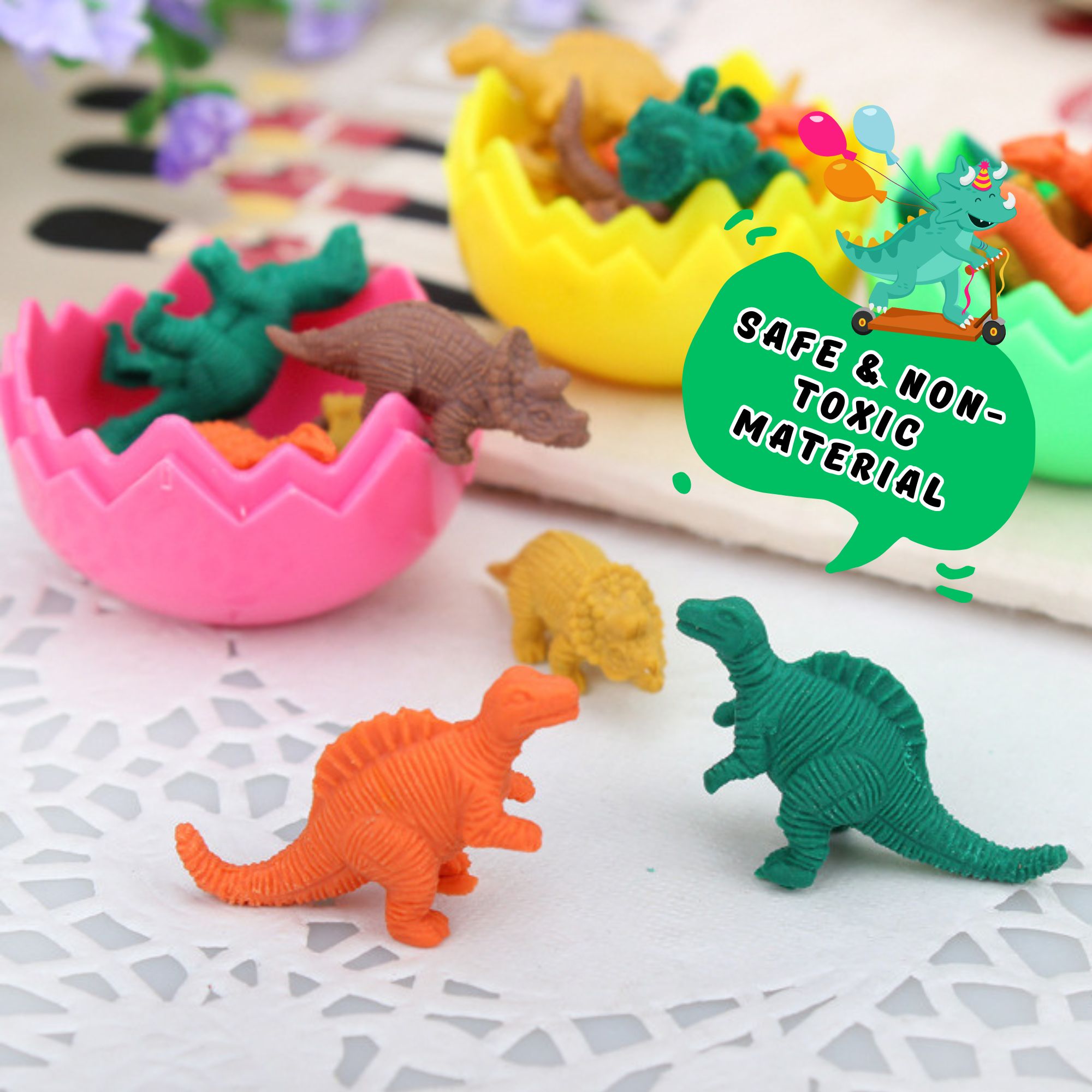 Mini Dinosaur Eraser Egg Kids Party Gift, Kindergarten Children ...