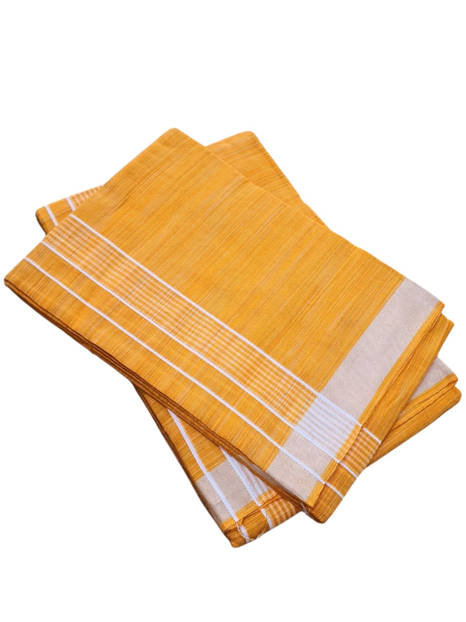 8x4 Santhanam Color Sathyam Special Cotton Veshti/Dhoti with Thundu Set ...