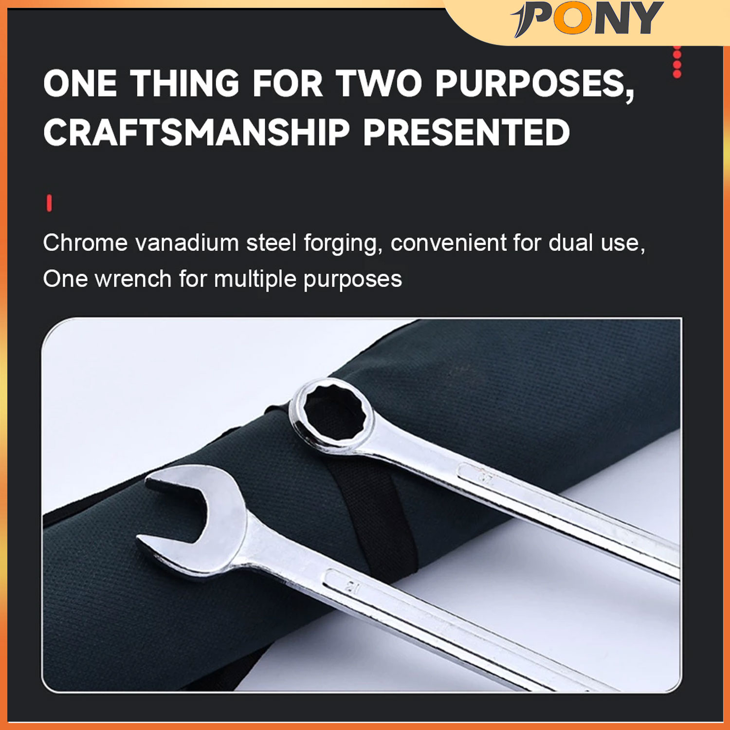 Pony Home-Combination Repair Wrench 8-24mm Spanner Set Tools Set 14 PCS ...