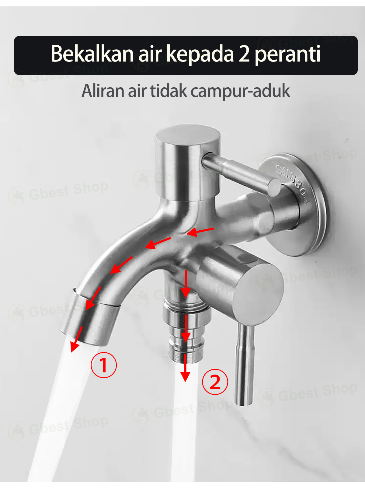 Bathroom Toilet 2 Way Angle Valve water valve Aluminum alloy Double Tap ...