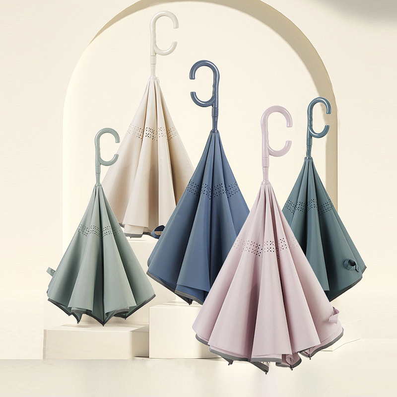 𝗟𝗘𝗔𝗞𝗣𝗥𝗢𝗢𝗙 𝗖𝗟𝗢𝗦𝗨𝗥𝗘 》 C Shape Inverted Folding Umbrella Auto Reverse ...