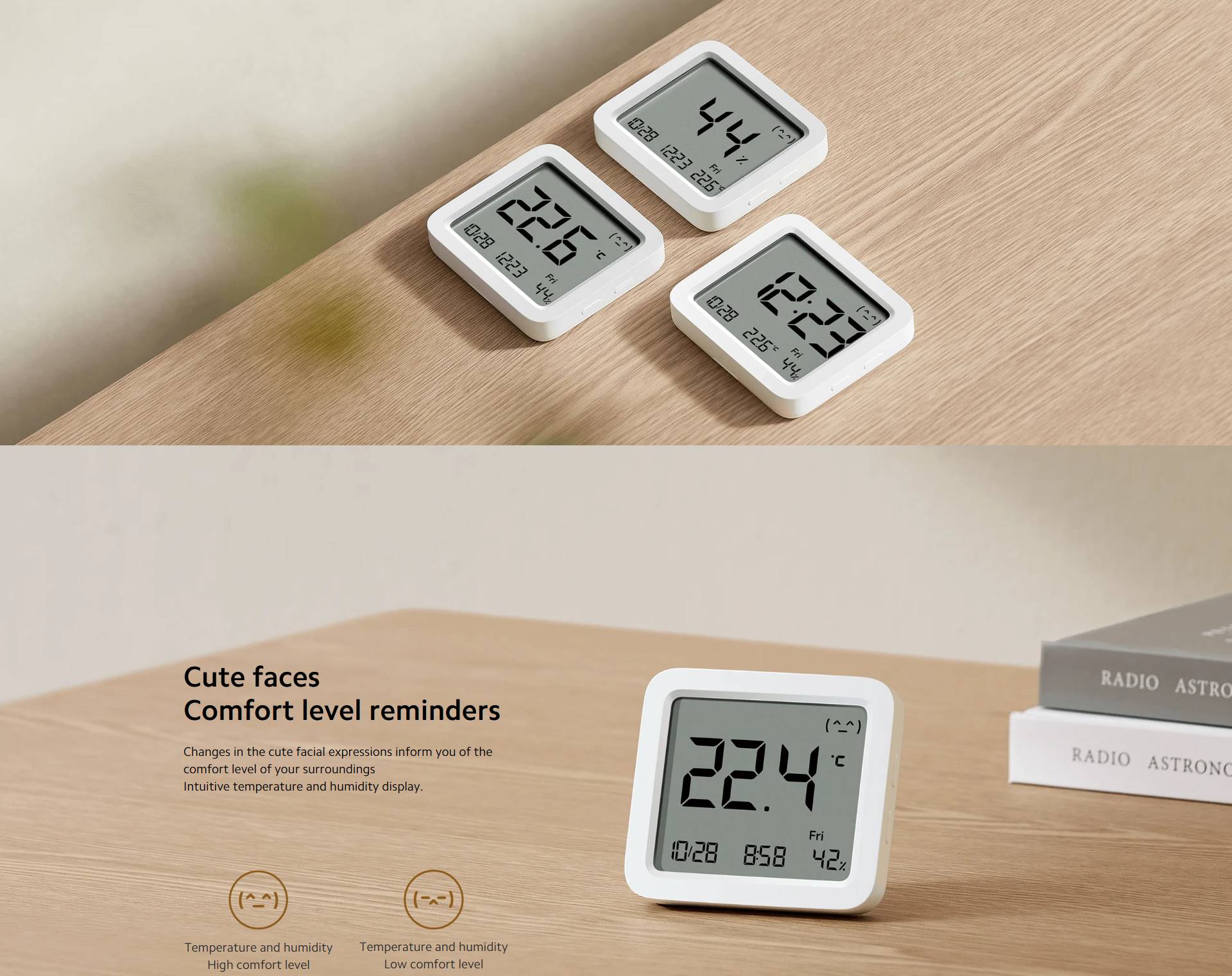 Xiaomi Smart Temperature and Humidity Monitor 3 | Large LCD | High ...