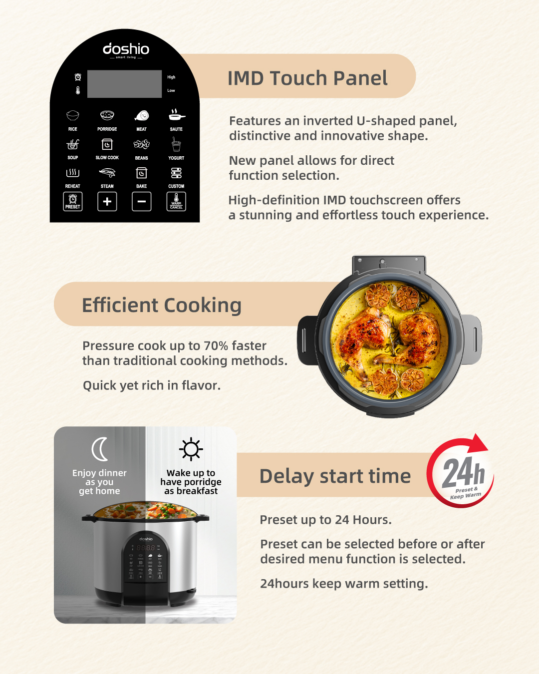 Doshio iTouch Pressure Cooker Multifunctional Stainless Steel Periuk ...