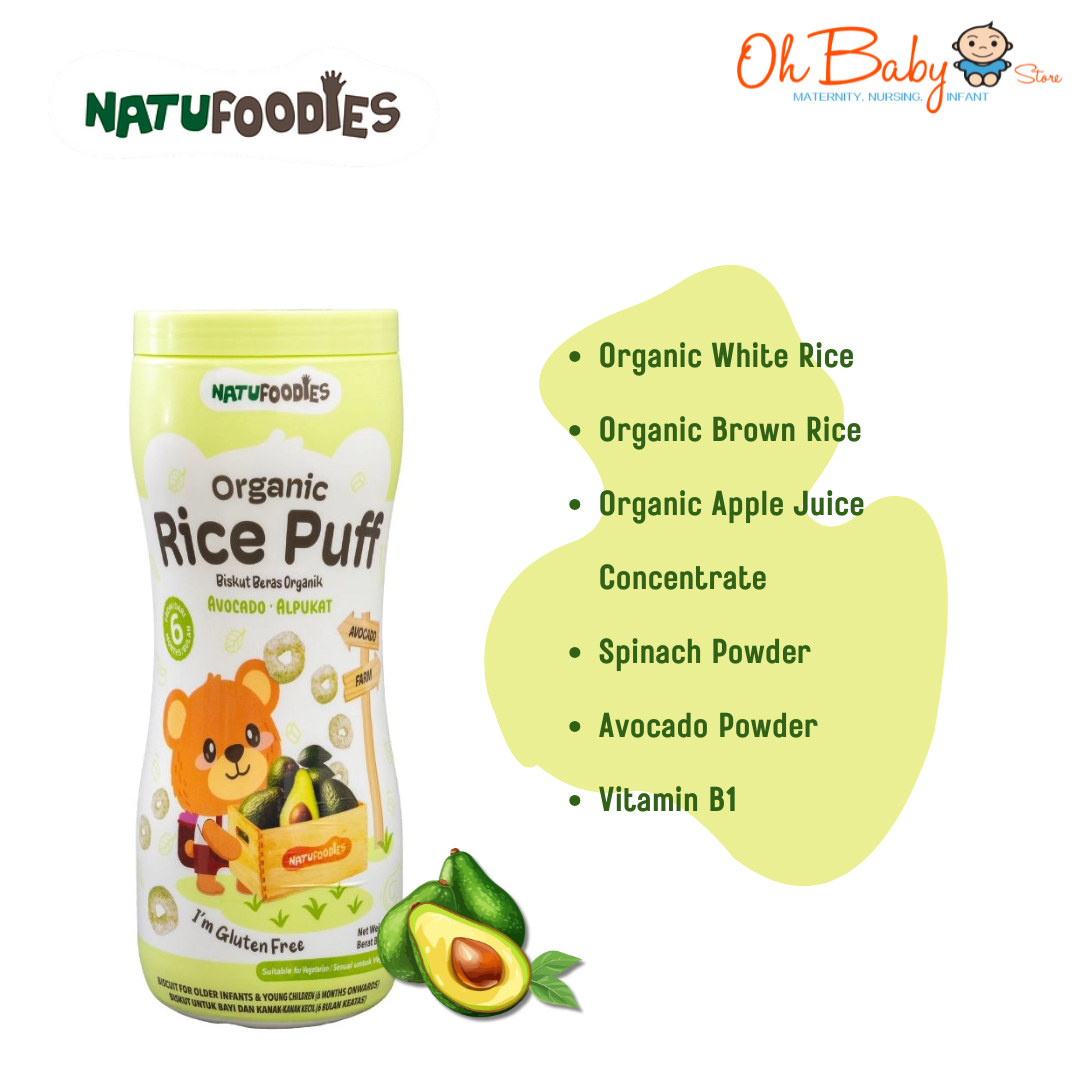 Natufoodies Organic Baby Rice Puff 6m+ (42g) | Shopee Malaysia