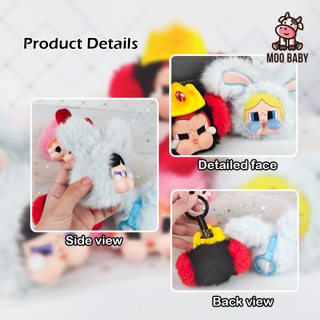 🐮Moo Baby Crybaby Powerpuff Keychain Powerpuff Girl Keychain Cute Key ...