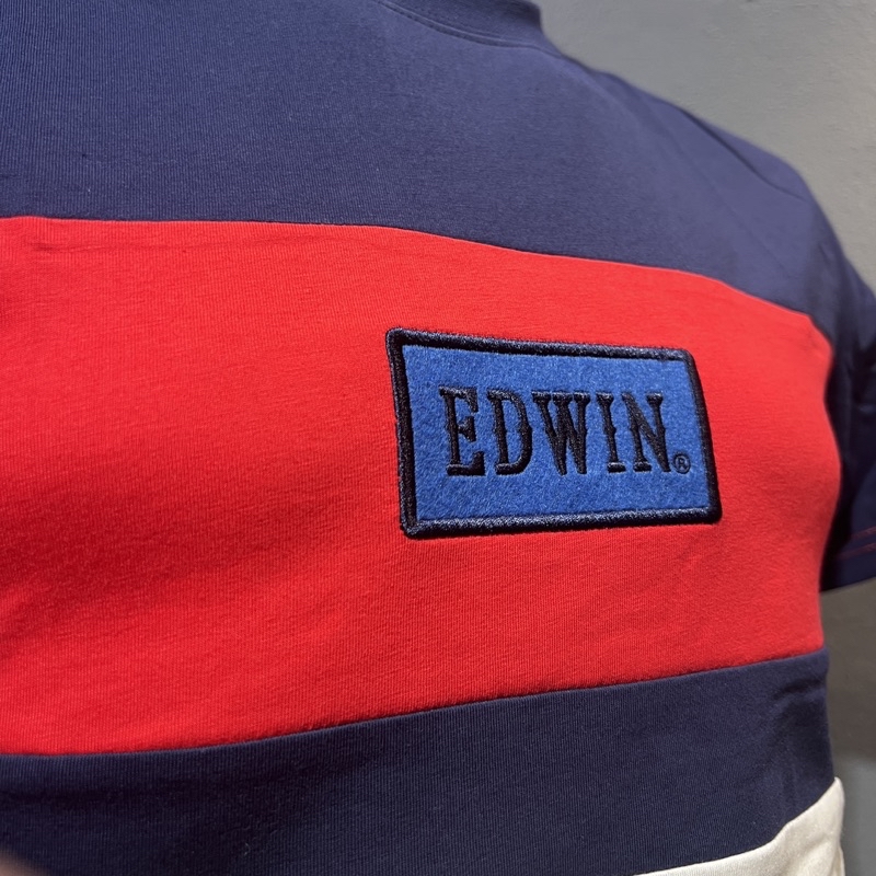 🔥New Arrivals🔥 EDWIN® Men’s Signature Embroidery Box Logo T-Shirt ...