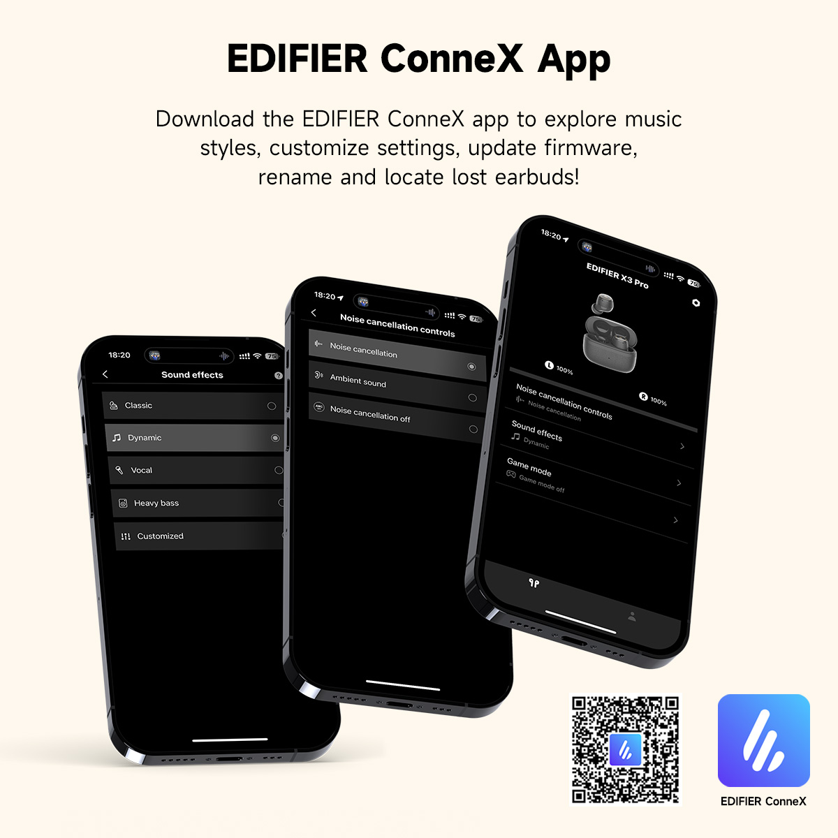 Edifier X3 Pro Noise Cancellation Earphones with ConneX Customization App | Shopee Malaysia
