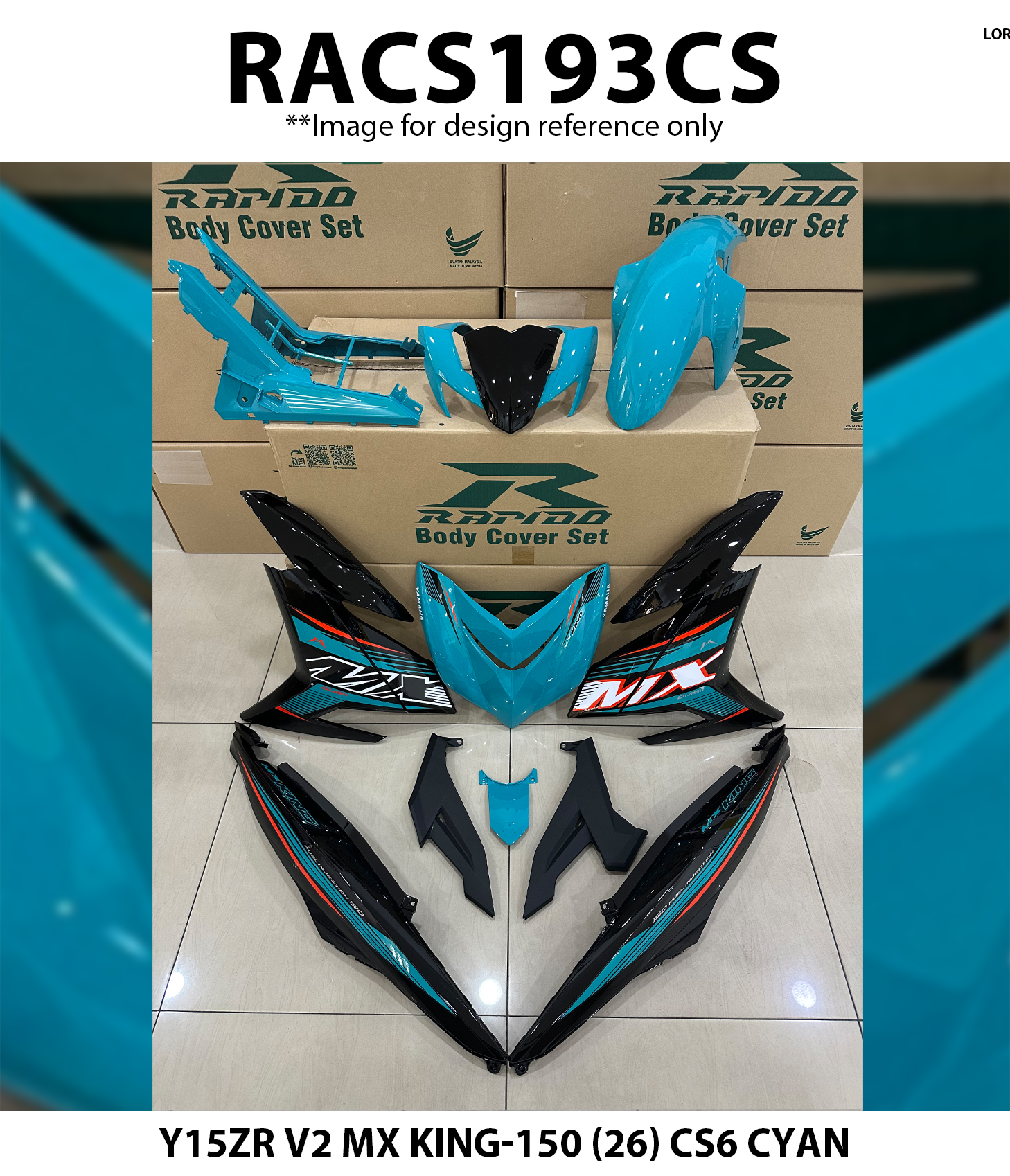 Yamaha Ysuku Y15zr V1 V2 Mx King-150 (26) Red Cyan Sticker Tanam Stripe ...
