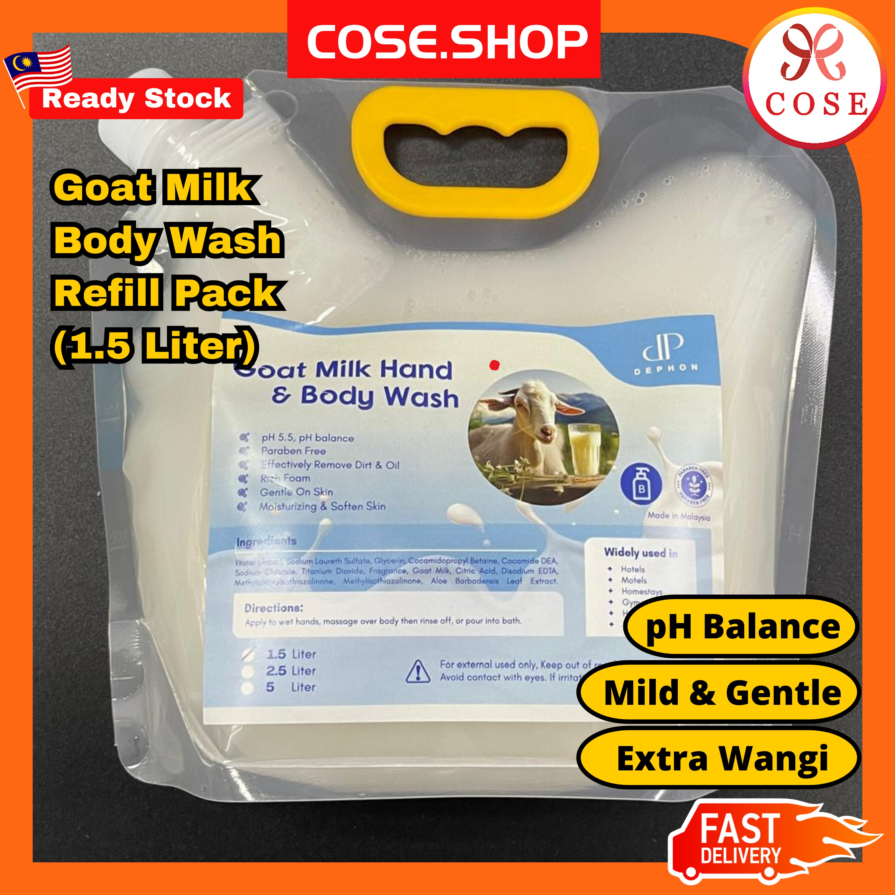 COSE 5 Liter Premium Hair Shampoo Syampu Hair Conditioning Shampoo 5L ...