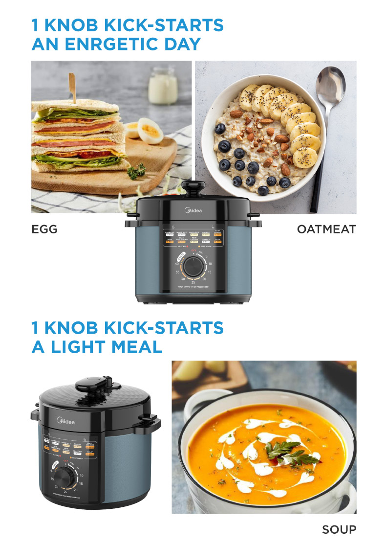 Midea MY-CH501W 5.0L Pressure Cooker With 10 Preset Menus | Shopee Malaysia