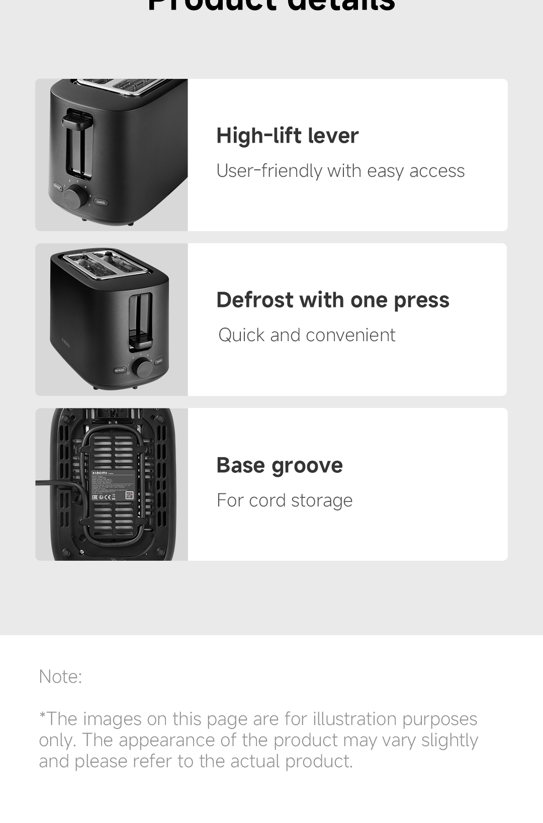 Xiaomi Toaster flip-free cooking/6 toast levels/ready in 70 seconds ...