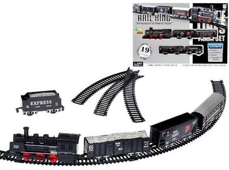 Electric Rail King Train Toy Play Set Kid Vehicle Train Toys Gift ...