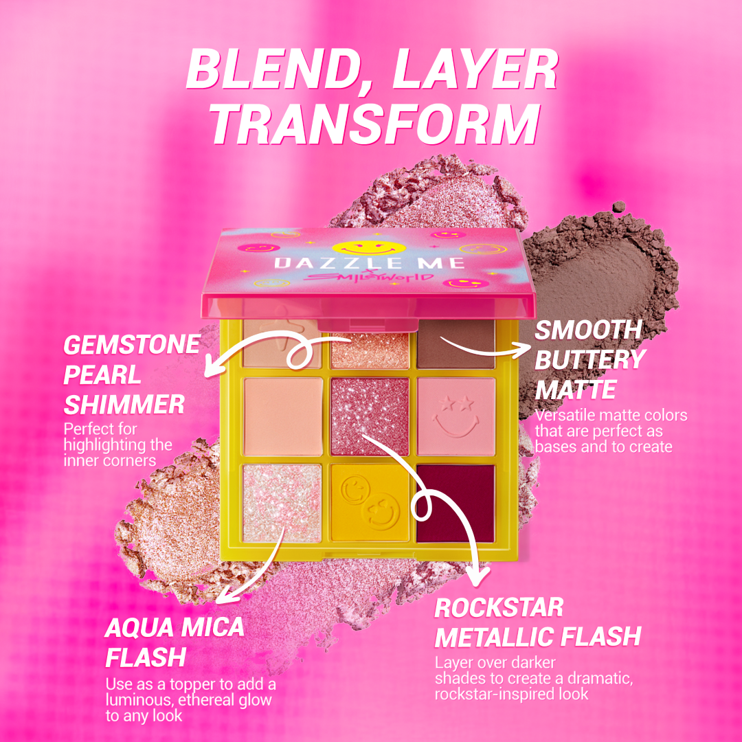 [Limited Edition] DAZZLE ME X SmileyWorld Cosmic Eyes Eyeshadow Palette ...
