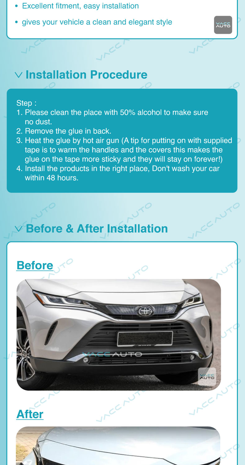 Toyota Harrier XU80 Gen (2020-2025) Front Center Mesh Grille Grill ...