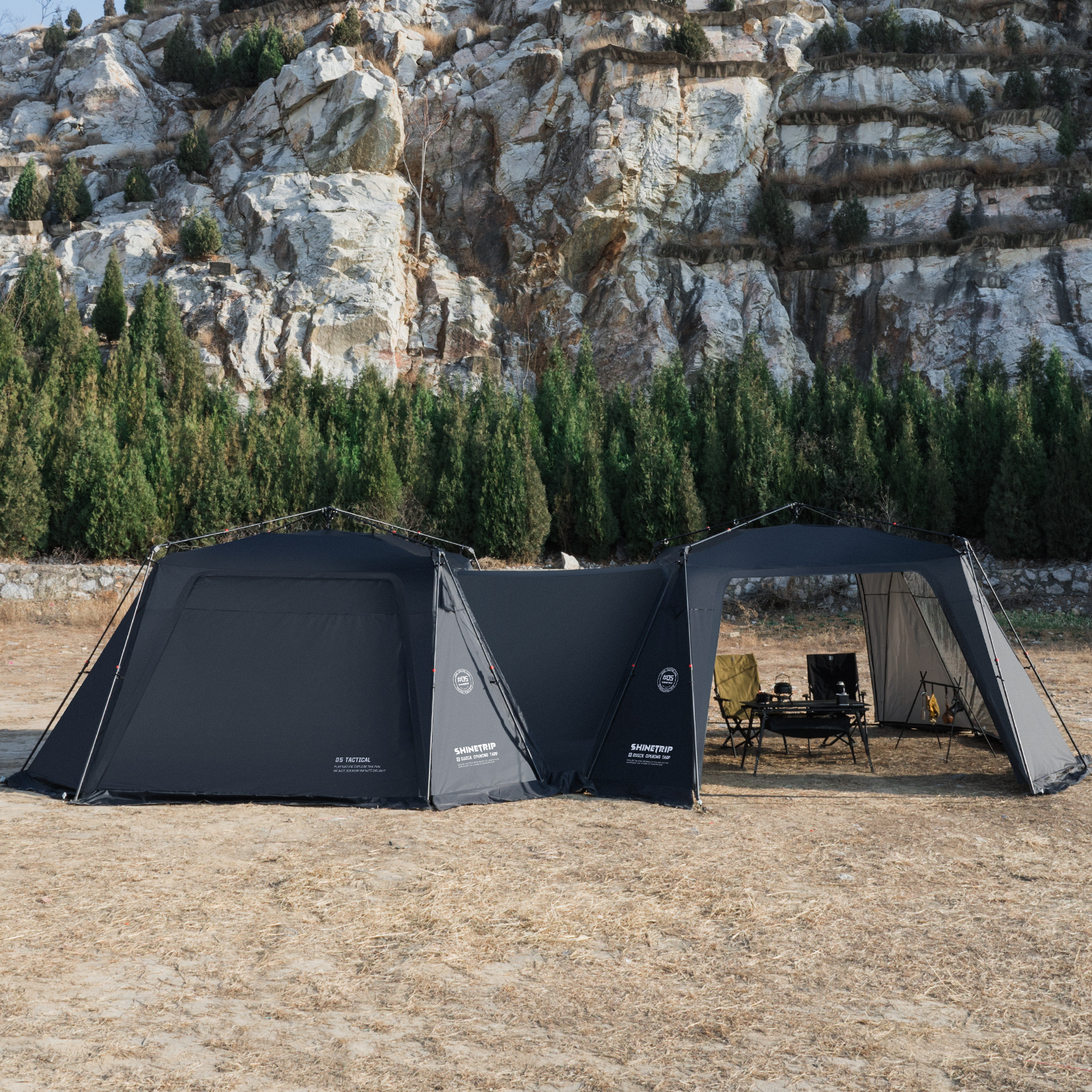 Shinetrip Auto Dome Shelter Tarp PU2000 Silver Coated Black Green Khaki ...