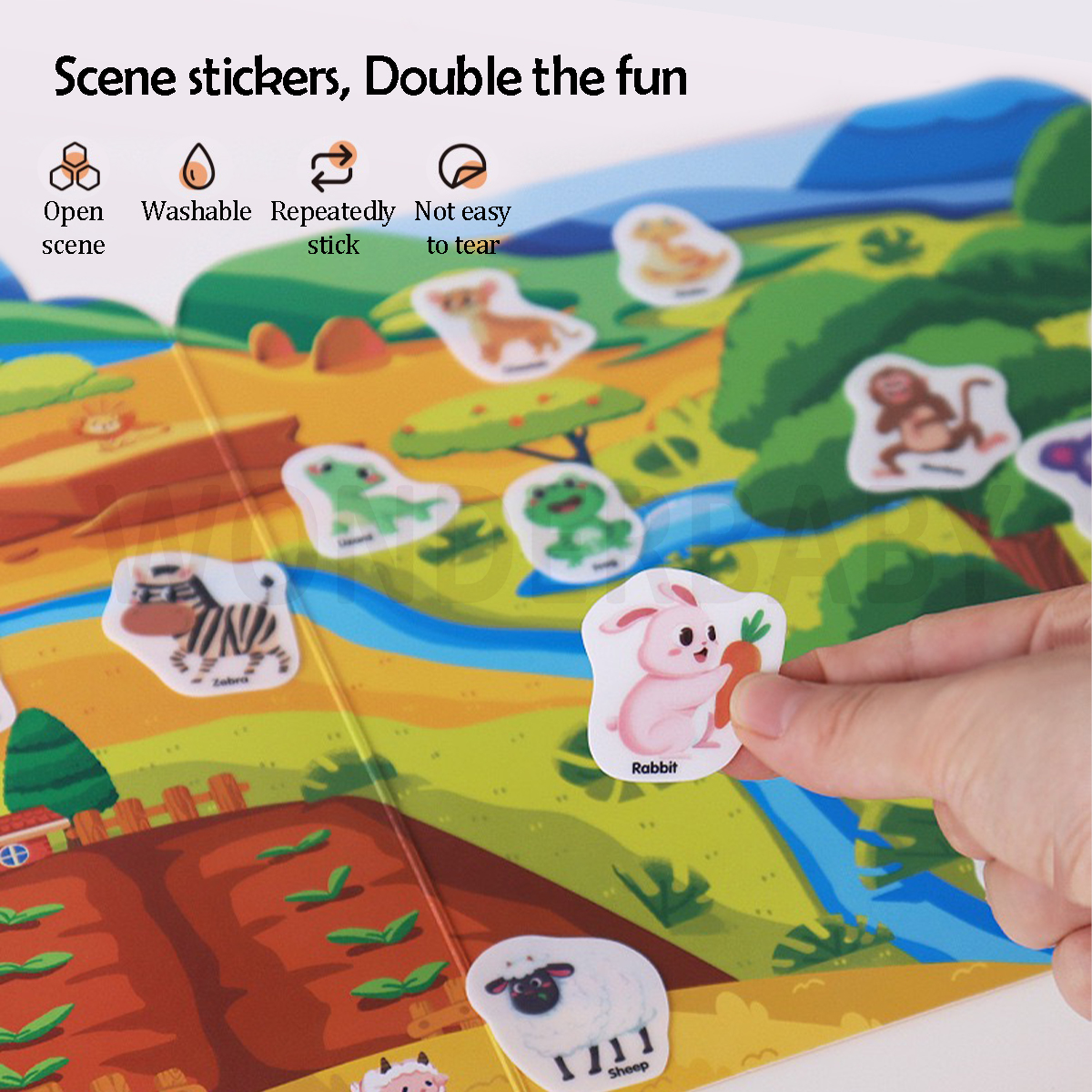 Reusable Children Jelly Sticker Book Quite Book Kids Fun Learning ...