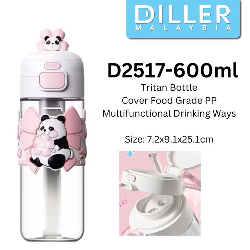 Diller Budak Multipurpose drinking Tritan BPA Free Bottle Botol Air ...