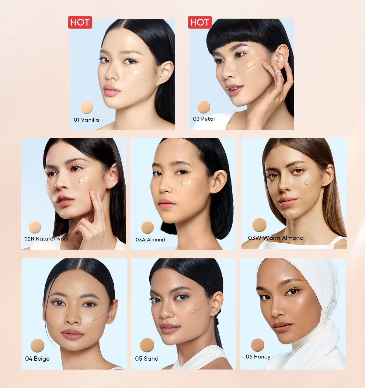 SKINTIFIC Refill Cushion Blue Matte/Glow Cushion Foundation Velvet Oil ...