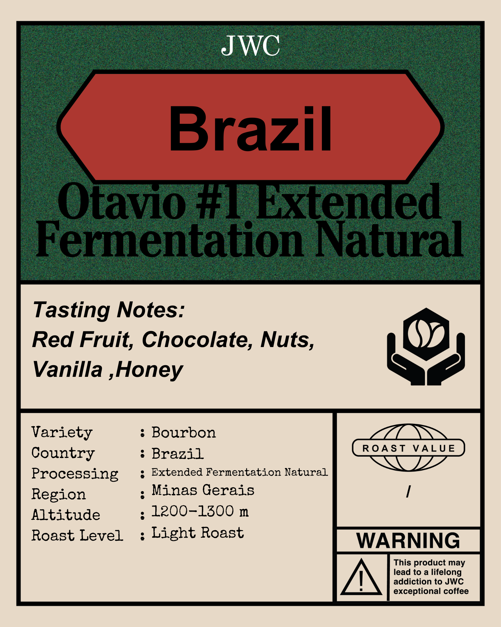 JWC Roastery - Brazil Otavio #1 Extended Fermentation Natural (Filter ...
