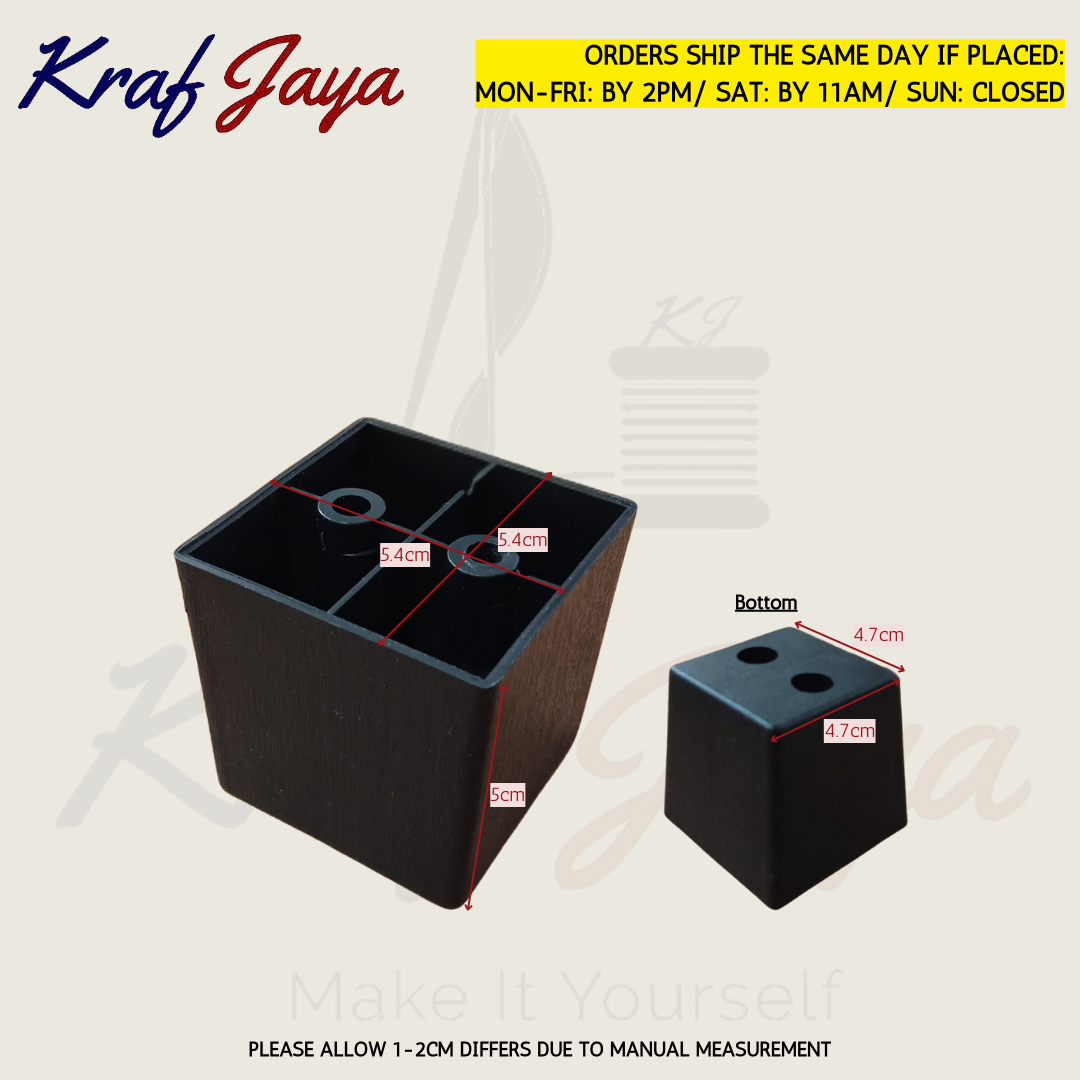2" (H) Square Plastic Sofa Leg | Sofa Stopper Leg | Divan Bed Frames ...