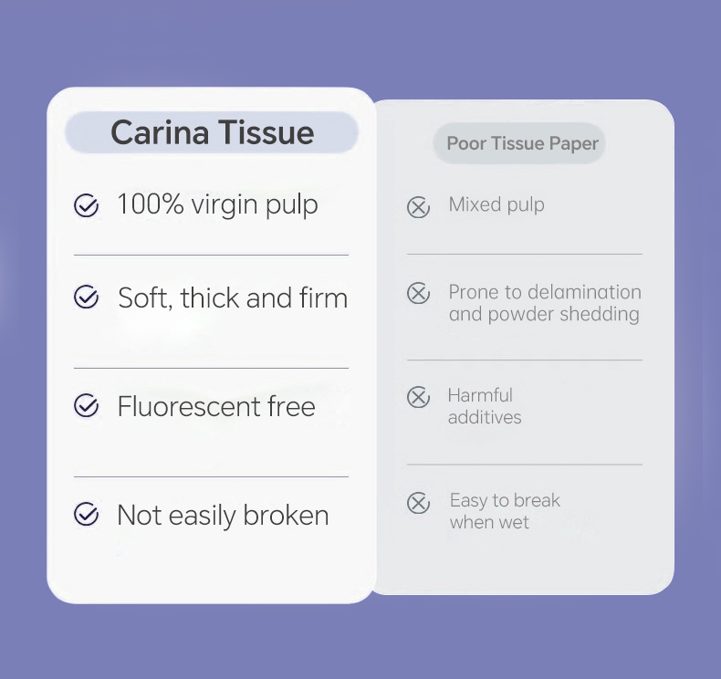 [20 Packs] Carina Wall Hanging Tissue 4-Ply 1000 sheets soft deluxe ...