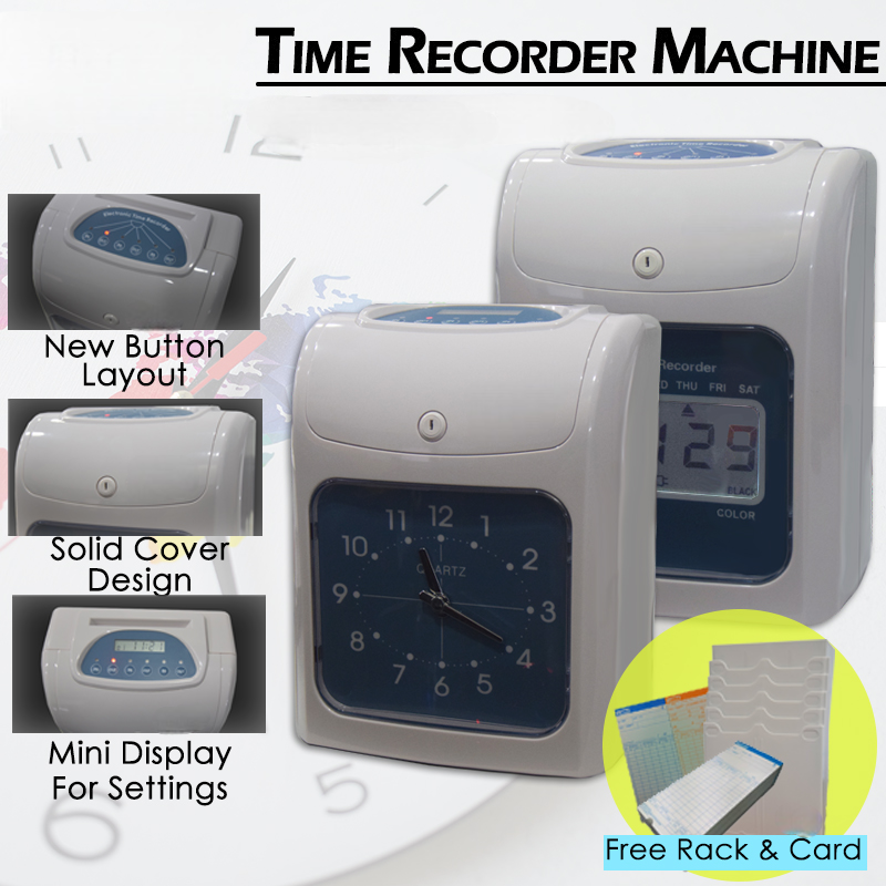 Time Recorder Machine | Punch Card Machine | Attendance Machine | Mesin ...