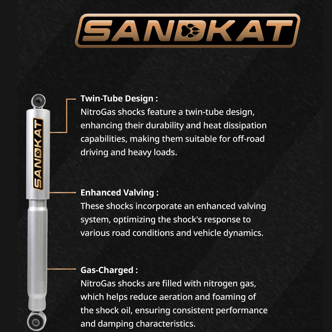 SANDKAT Toyota Landcruiser Prado 95 Nitrogas Shock Absorber Front Rear ...