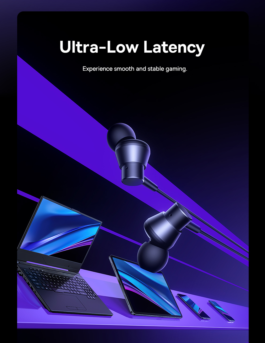 Baseus CZ11 HZ11 Wired Earphones Lateral In-ear Wire Control Ulta Low ...