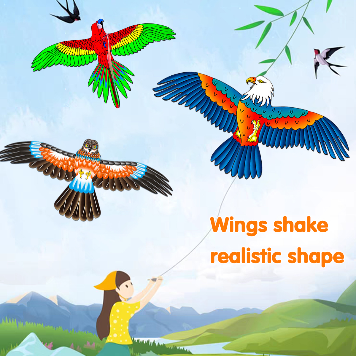 Kite Toy Eagle Kite With Handle Toy Outdoor Toy Parent-child ...