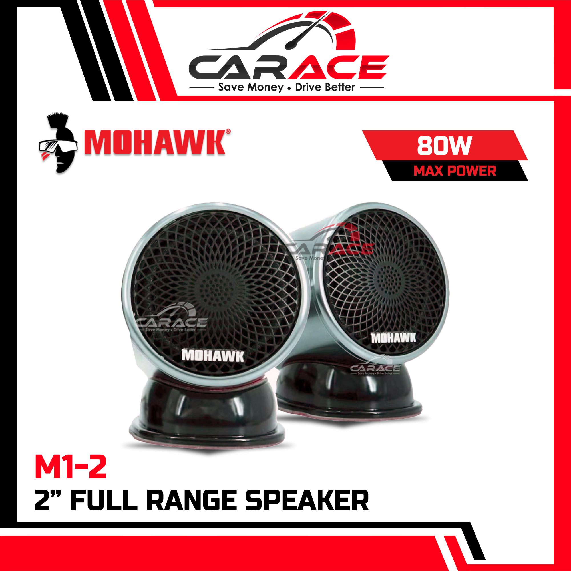 MOHAWK Full Range Speaker With Bass Car Speaker Full Range Tweeter FullRange 2Way M1-2 MS-2 MS-2 ...
