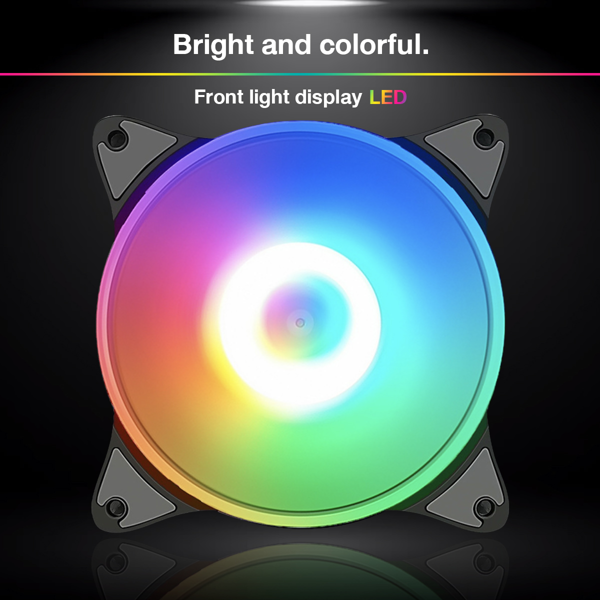 Desktop Fan Rainbow Colors cpu fan Mining Rig Fan PC Cooling Fan ...