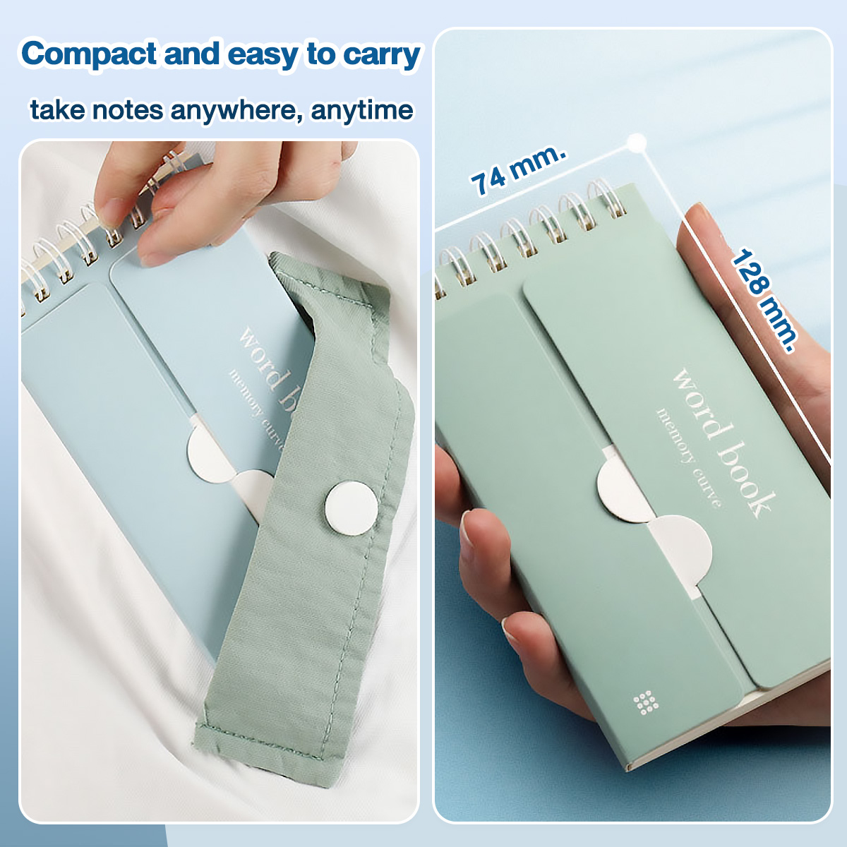 Vocabulary Notebook Languages Word Book Pocket Curve Memory Notepad ...