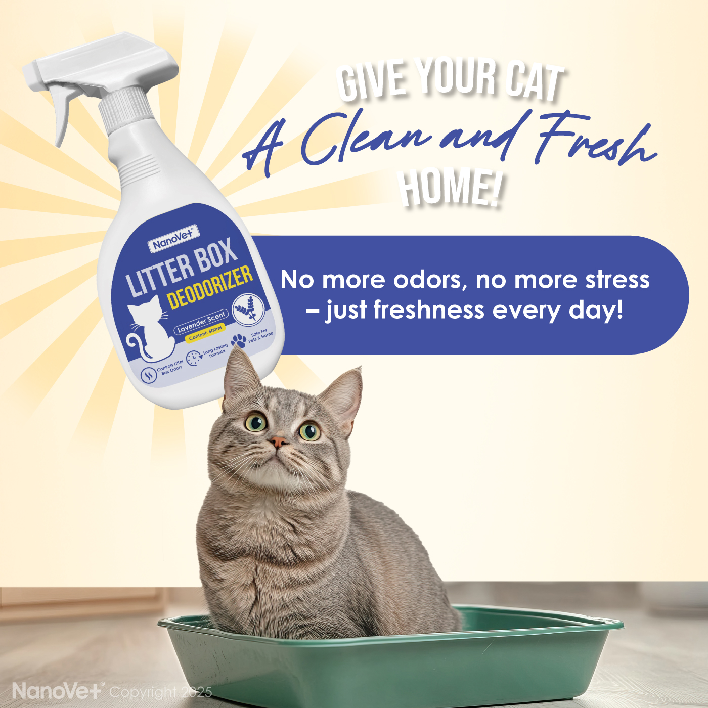 Nanovet® Litter Box Deodorizer Spray (500ml) | Shopee Malaysia