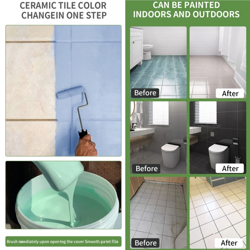 Tile Paint Water Based Tile Color Change Paint Indoor Outdoor Floor ...