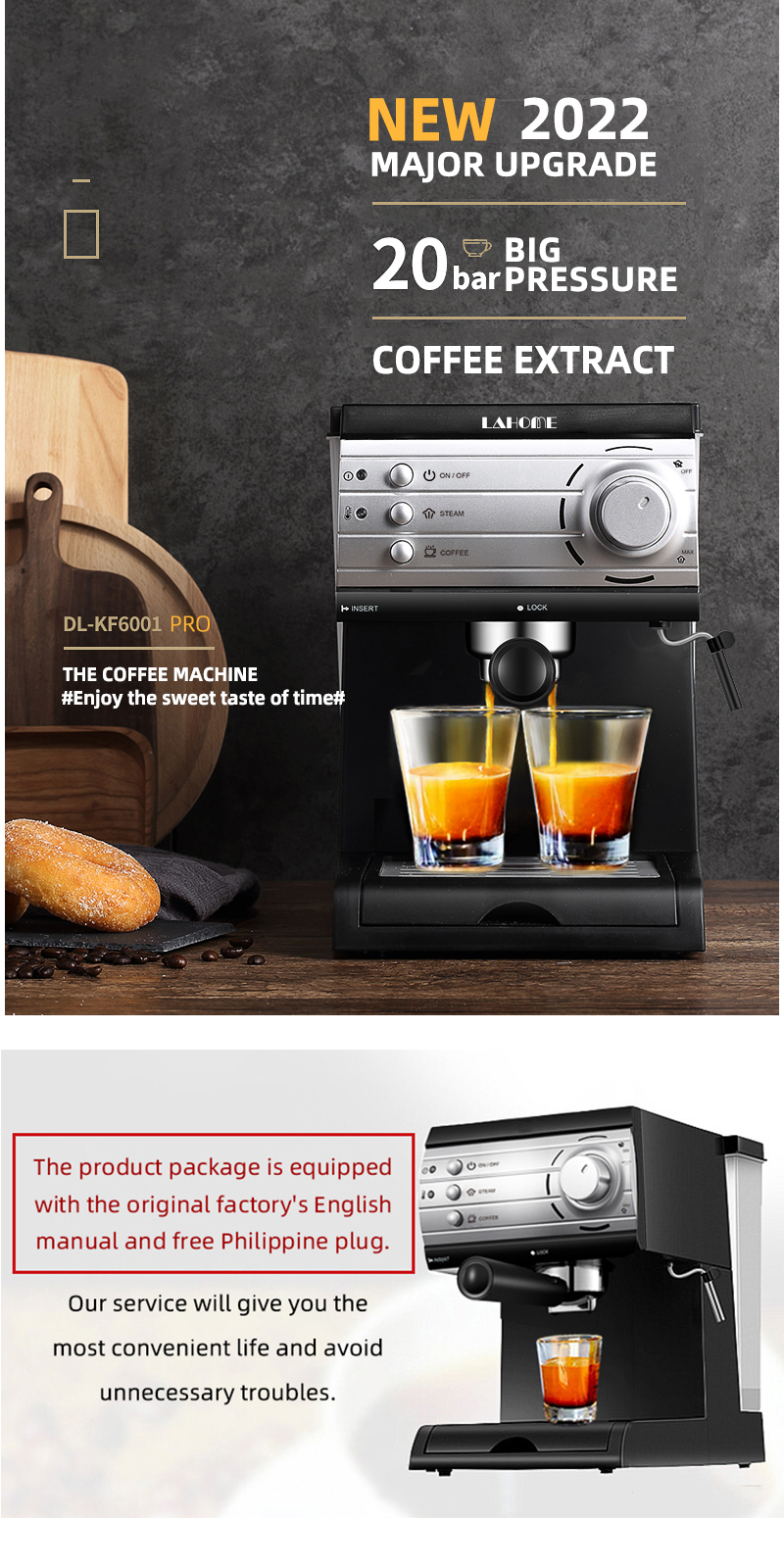 🎁LAHOME/ Donlim Espresso Coffee Maker Machine On Sale Coffee Maker ...