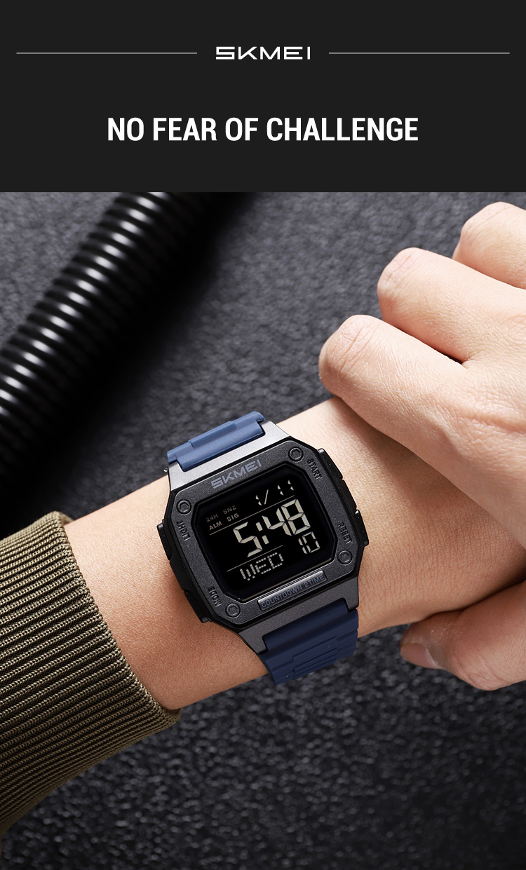 SKMEI 2456 Digital Mens Womens Waterproof Electronic Watches Fashion PU ...