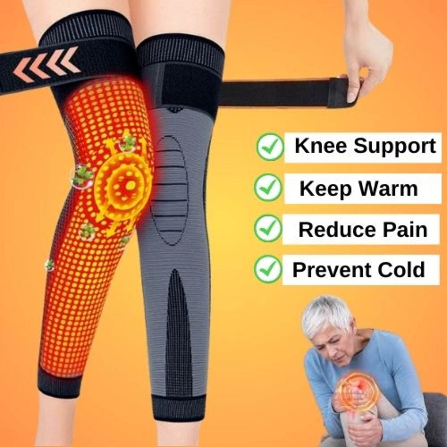 Knee Pain Relief Protector Anti-OSTEOARTHRITIS & Rheumatism Knee Guards ...