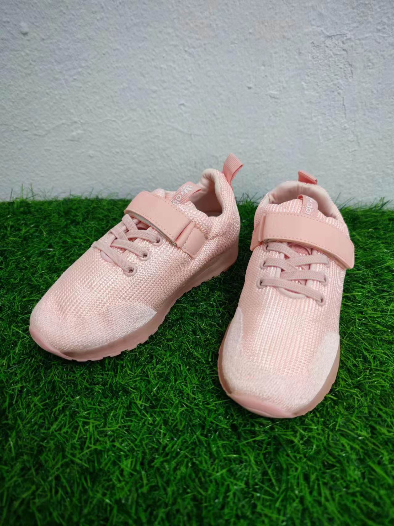 (Ready Stock) Kids Sport Shoe Peach with Magic Velcro (Abibos) | Shopee ...