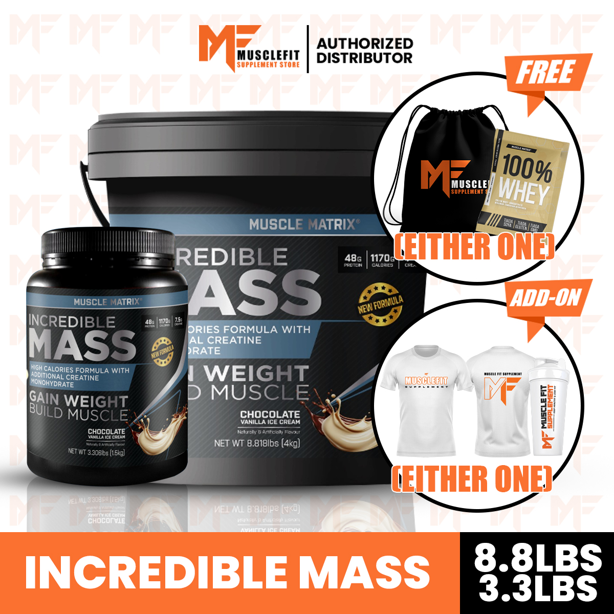 Muscle Matrix Incredible Mass Gainer Weight gain 4 kg - Makanan ...
