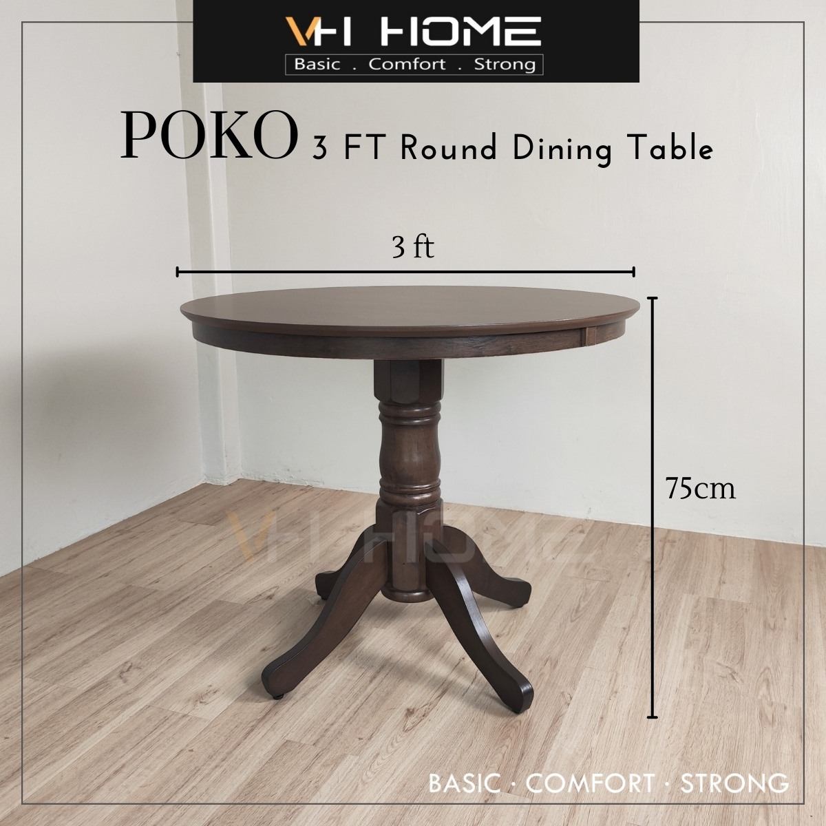POKO Round Dining Table With Stools Special Modern Design Meja Makan ...