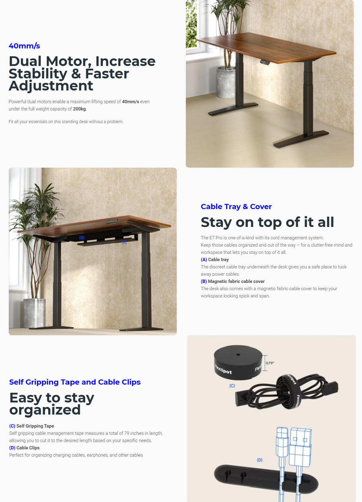 FLEXISPOT Malaysia E7 PRO Electric Height Adjustable Sit Stand Table ...